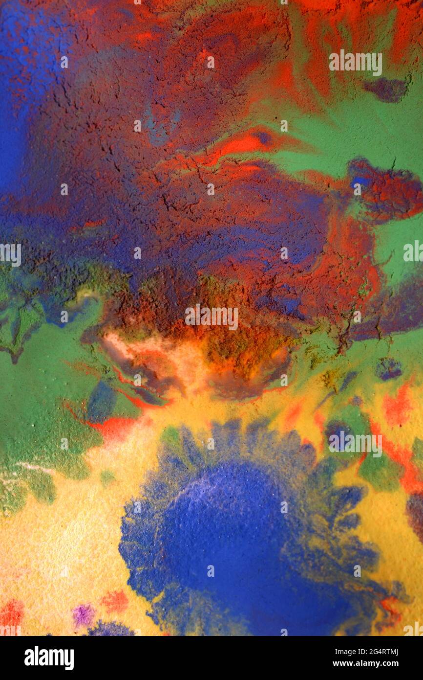 Mixing yellow blue paint to make green hi-res stock photography and ...