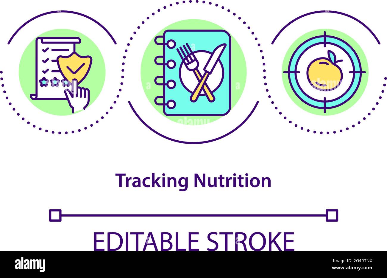 Tracking nutrition concept icon Stock Vector Image & Art - Alamy