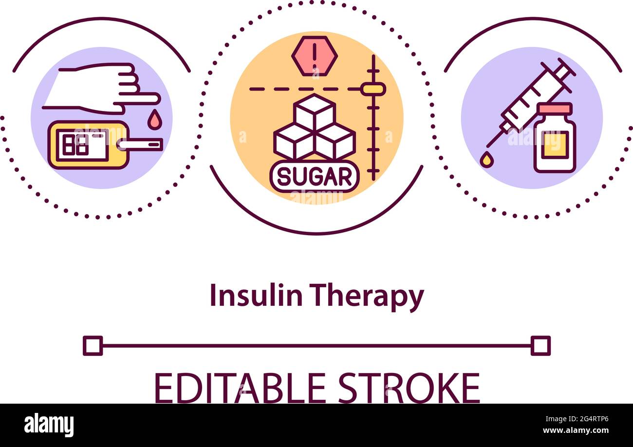 Insulin therapy concept icon Stock Vector Image & Art - Alamy
