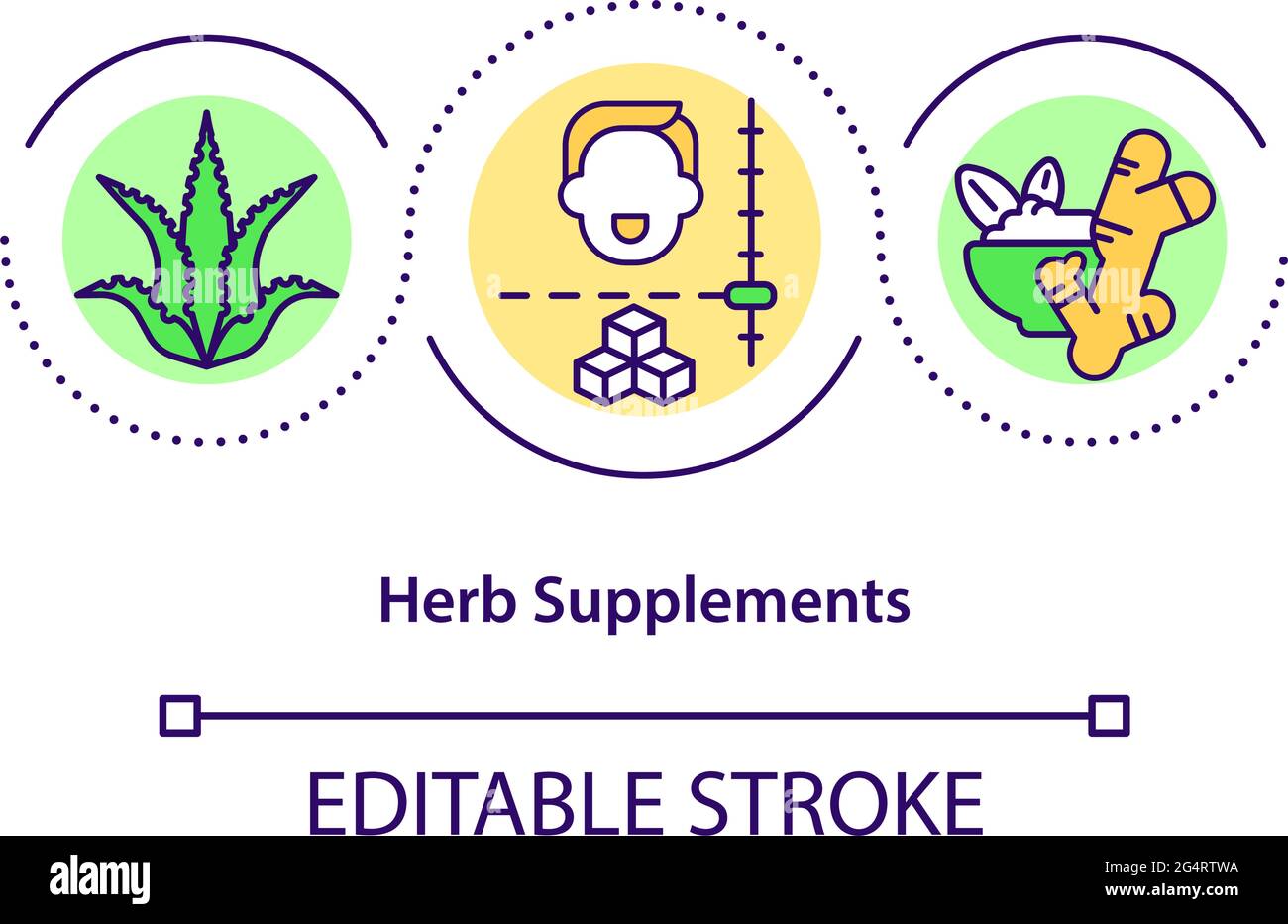 Herbal Supplements Wellness Stock Vector Images - Alamy