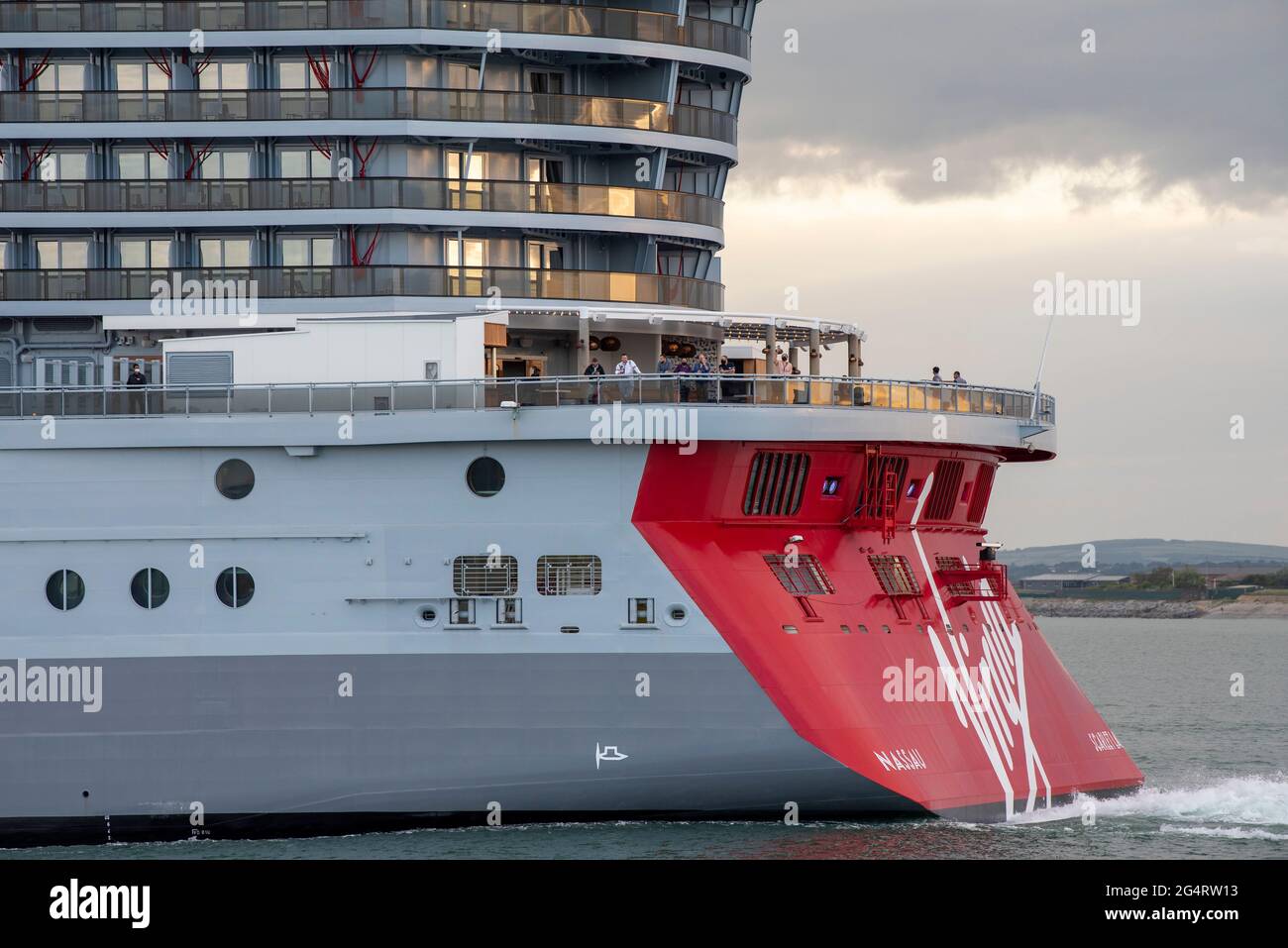 Portsmouth, England, UK. 2021. Cruise ship the scarlet lady underway ...