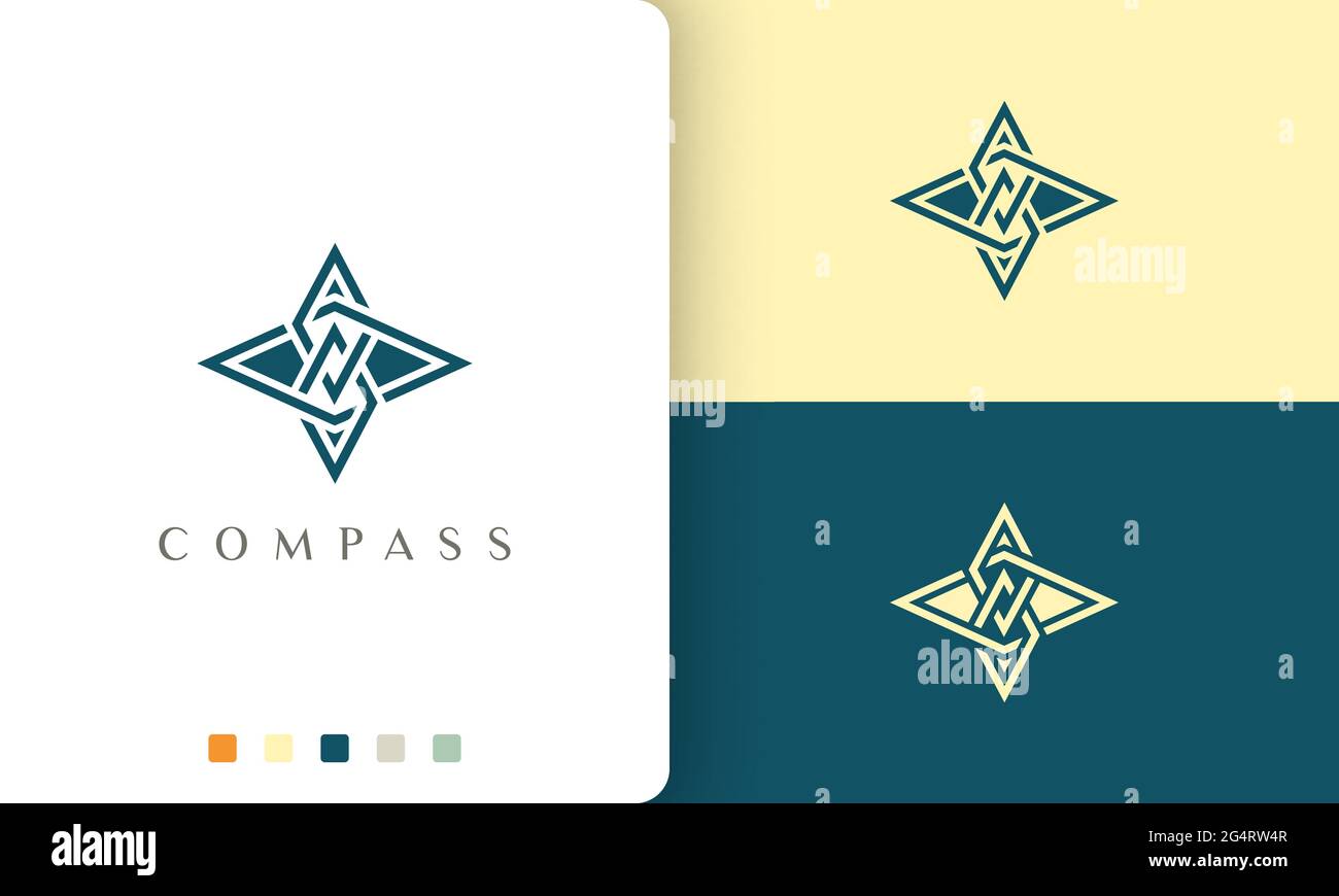 Minimalist compass icon hi-res stock photography and images - Alamy