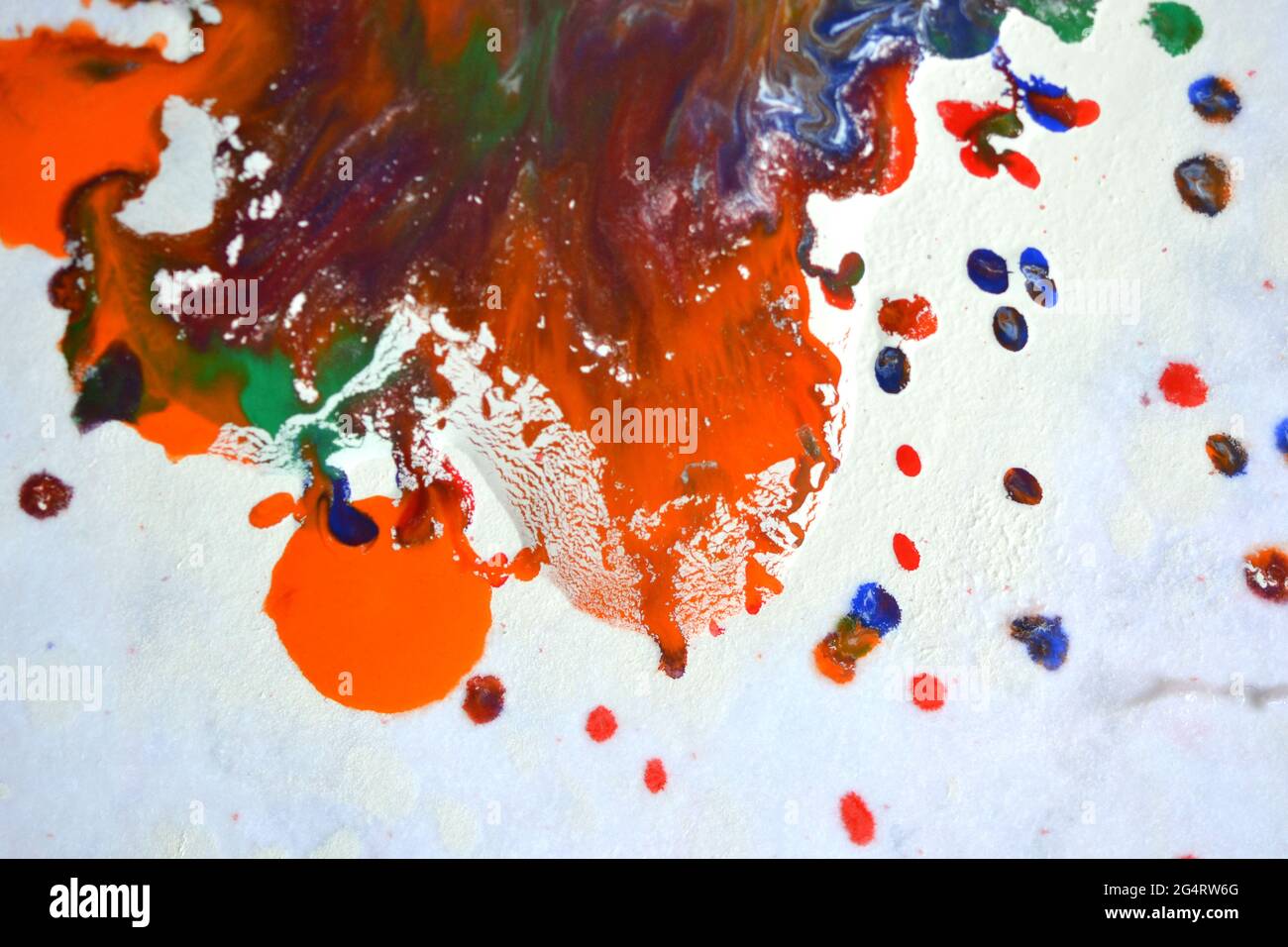 isolated large patches spots blots of splash mixed colors Stock Photo ...