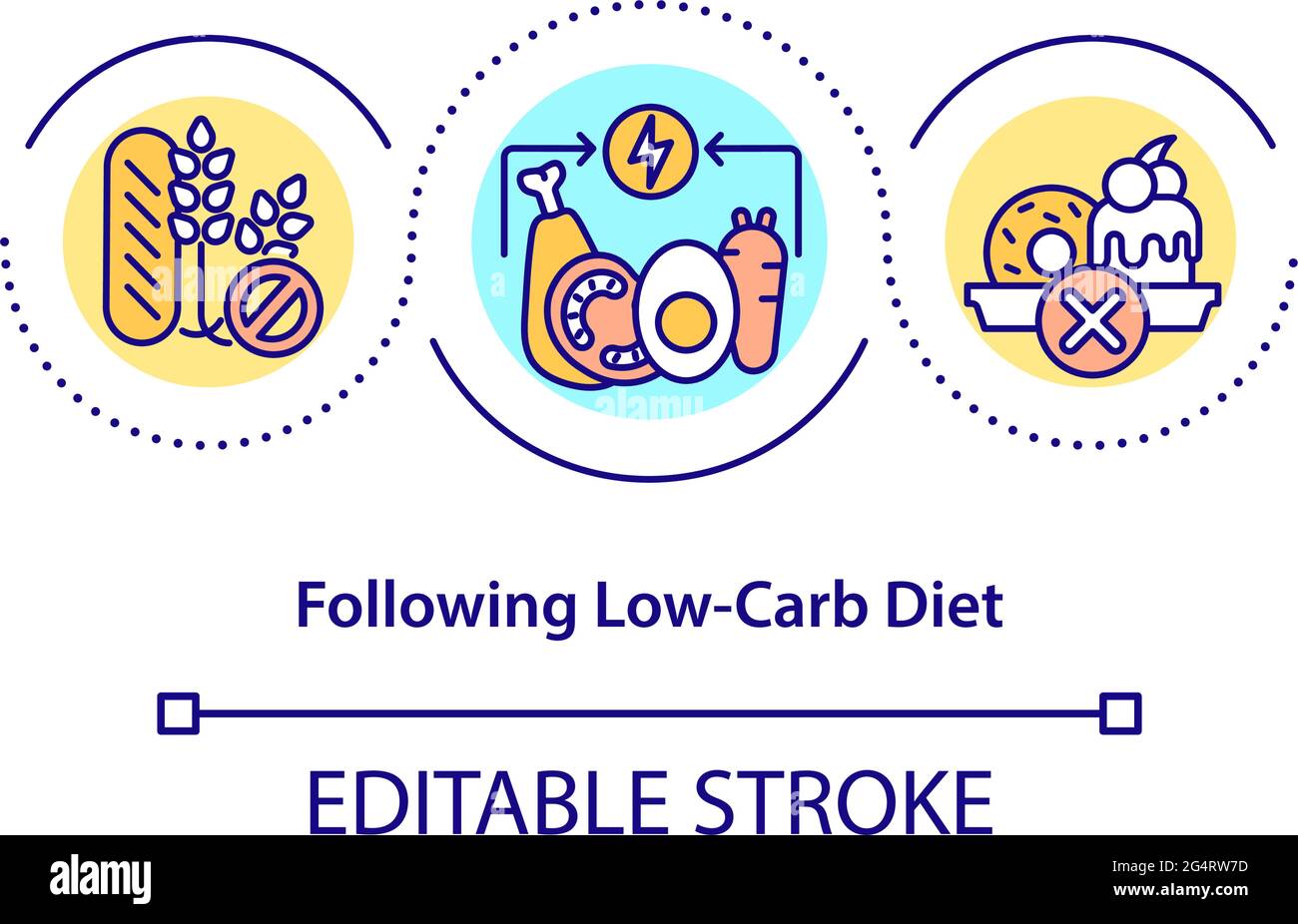Low carbohydrate vegetable illustration hi-res stock photography and ...