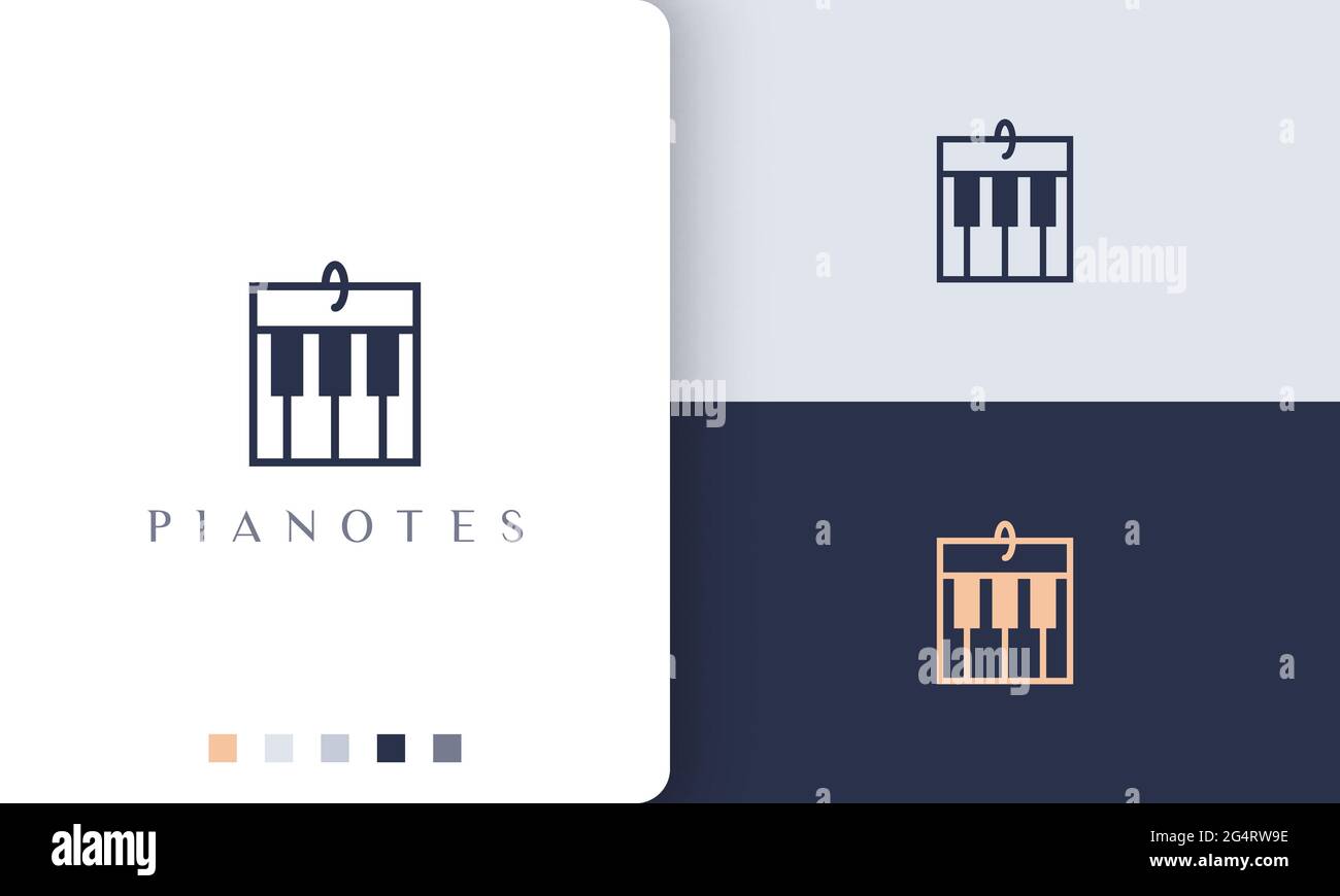 simple and modern piano note logo or icon Stock Vector Image & Art - Alamy
