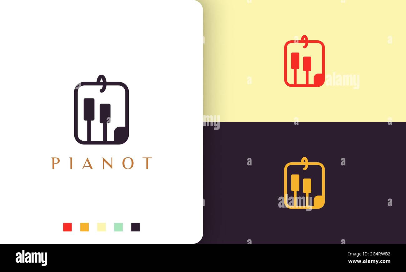 simple and modern logo or icon for piano software Stock Vector Image ...