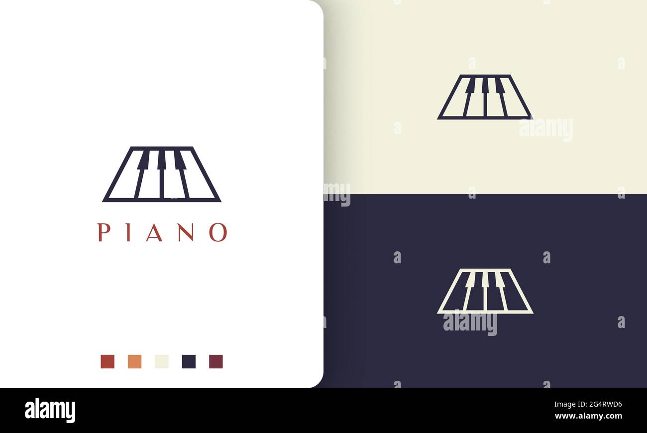 simple and modern piano logo or icon Stock Vector Image & Art - Alamy