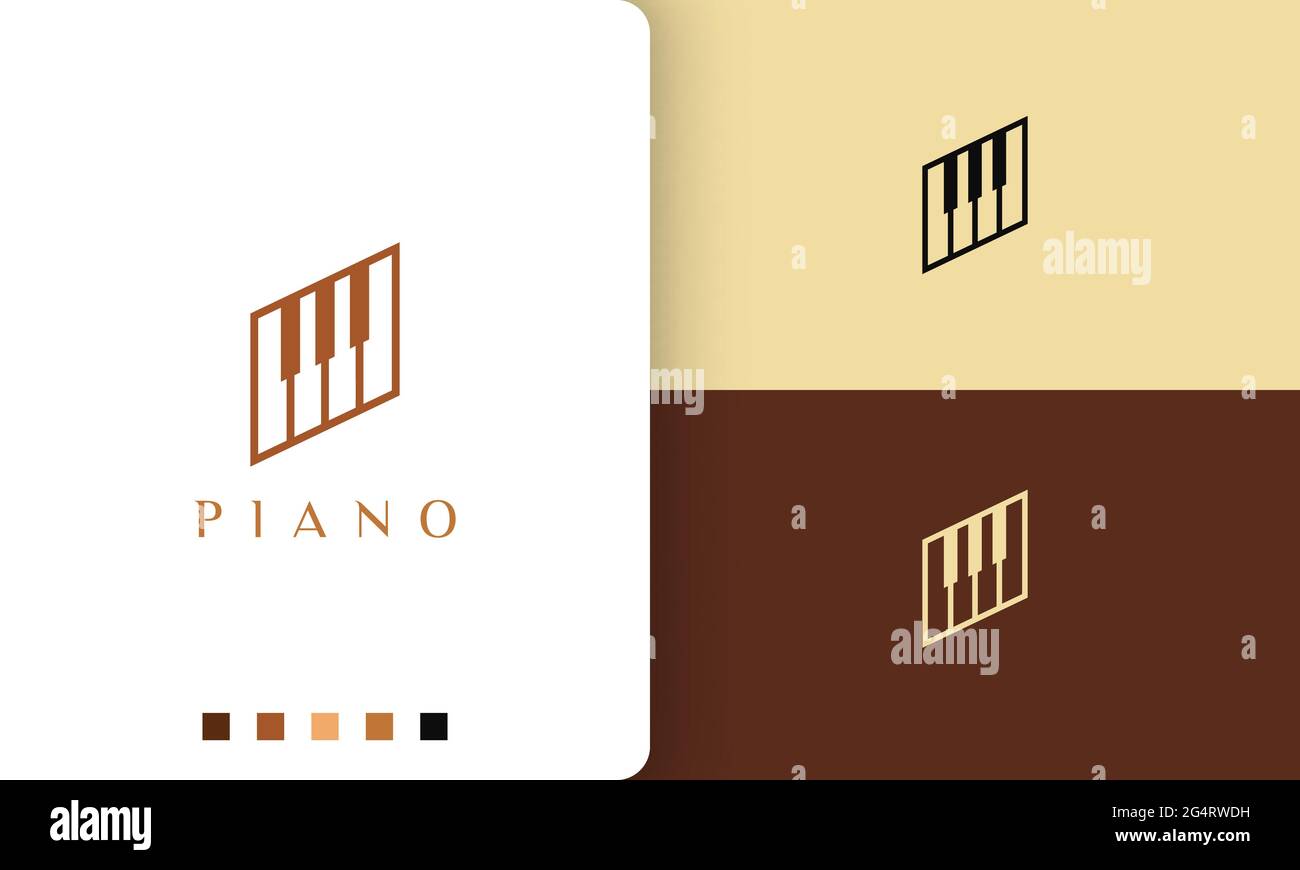 simple and modern learn piano logo or icon Stock Vector Image & Art - Alamy