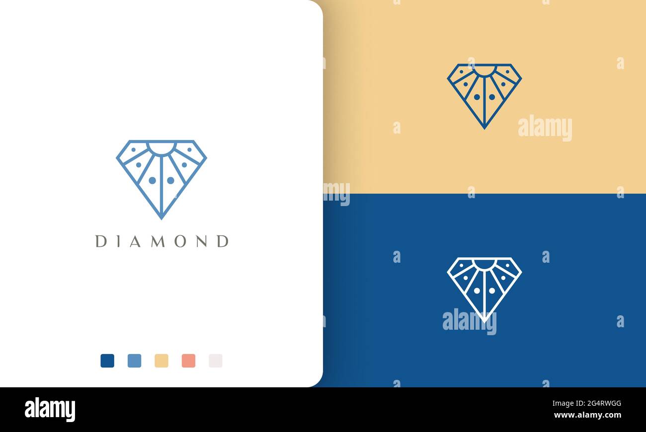 unique diamond logo in simple and modern style Stock Vector Image & Art ...