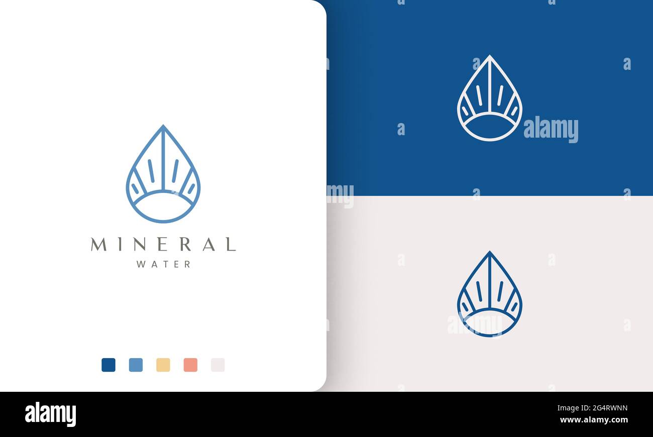 Blue mineral water in Stock Vector Images - Alamy