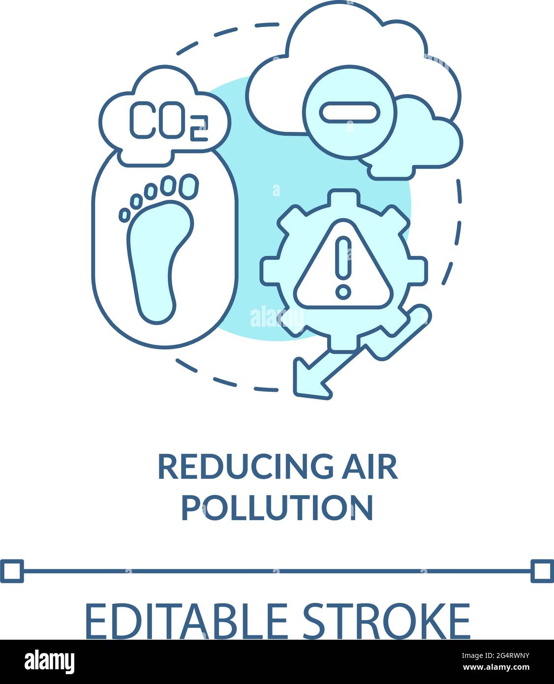 Reducing Air Pollution Concept Icon Stock Vector Image And Art Alamy