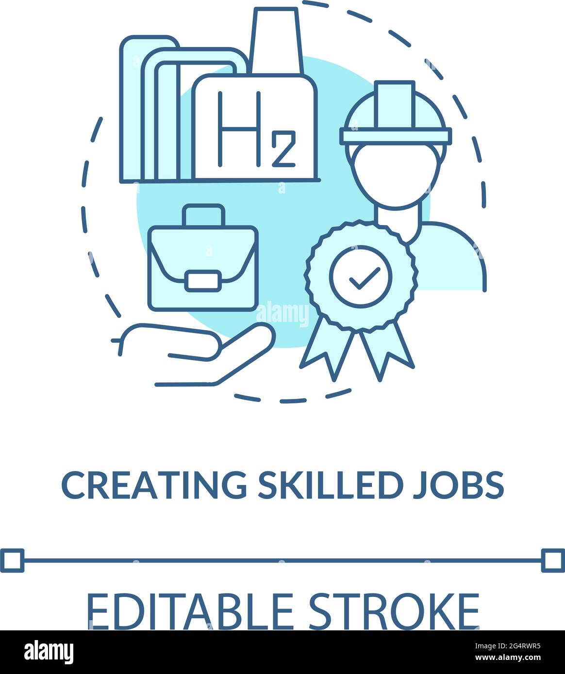 Creating skilled jobs concept icon Stock Vector Image & Art - Alamy