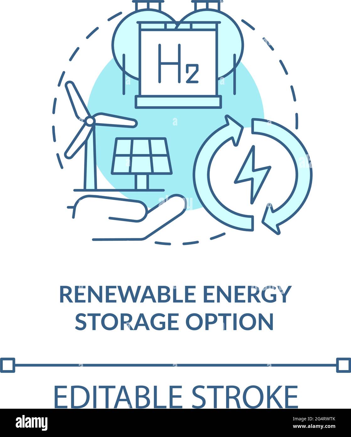 Renewable energy storage option concept icon Stock Vector Image & Art ...