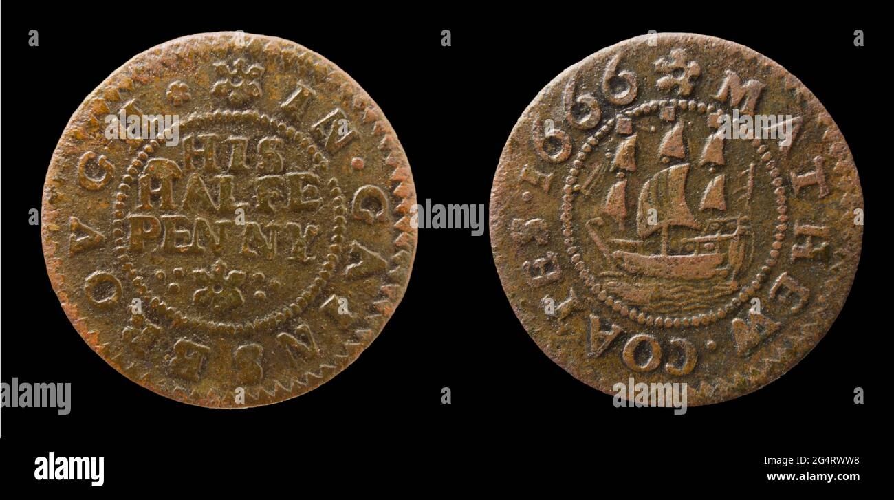 17th Century Lincolnshire Trader's Tokens. Mathew Coates. Gainsborough ...