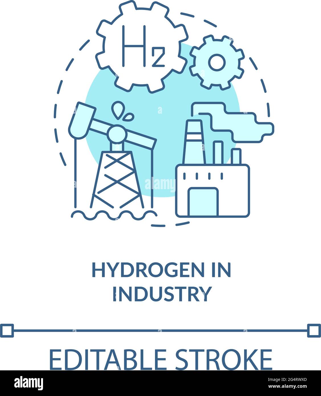 Hydrogen in industry concept icon Stock Vector Image & Art - Alamy