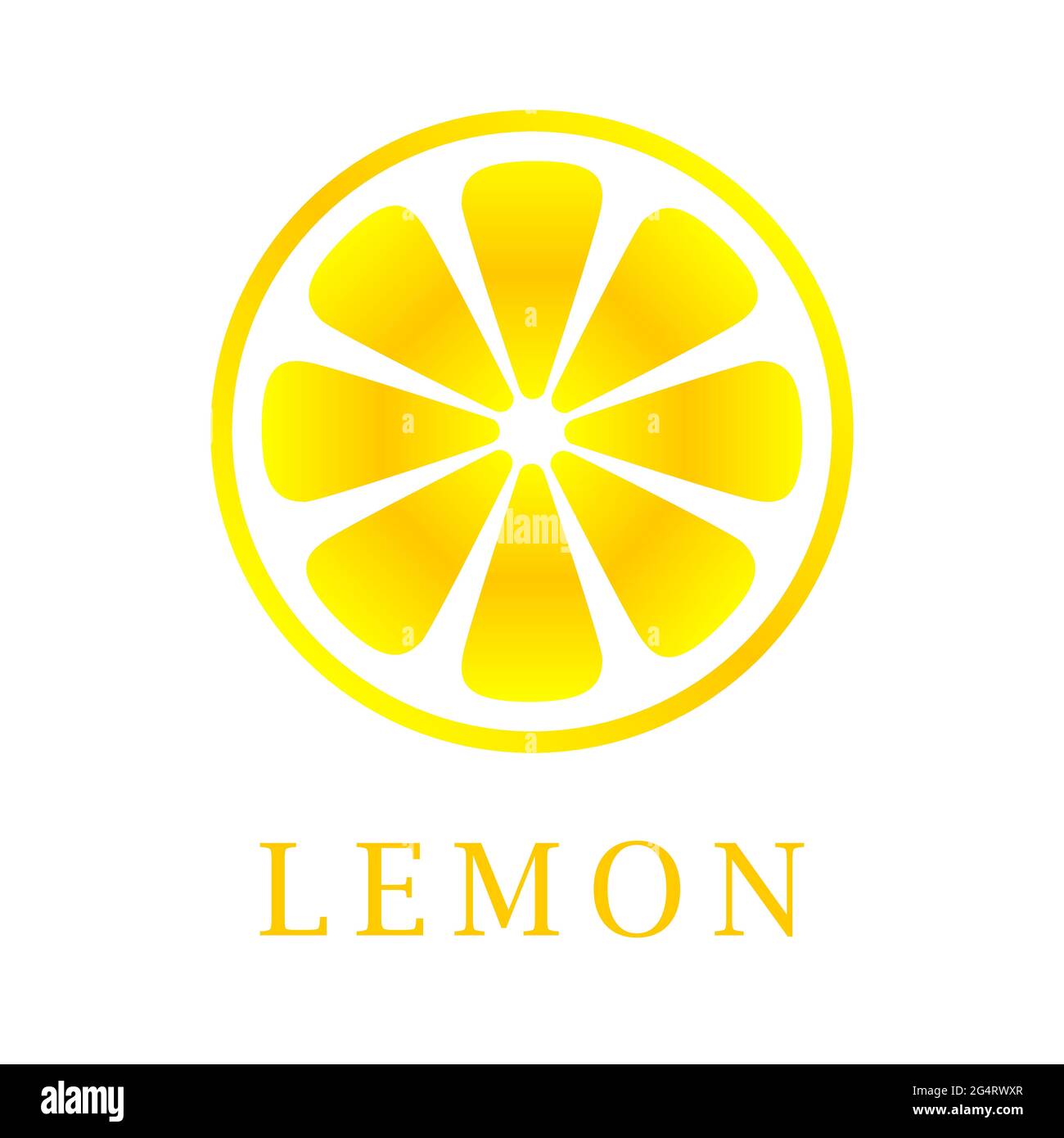 Set of lemons. Vector whole and sliced lemon on white background Stock ...