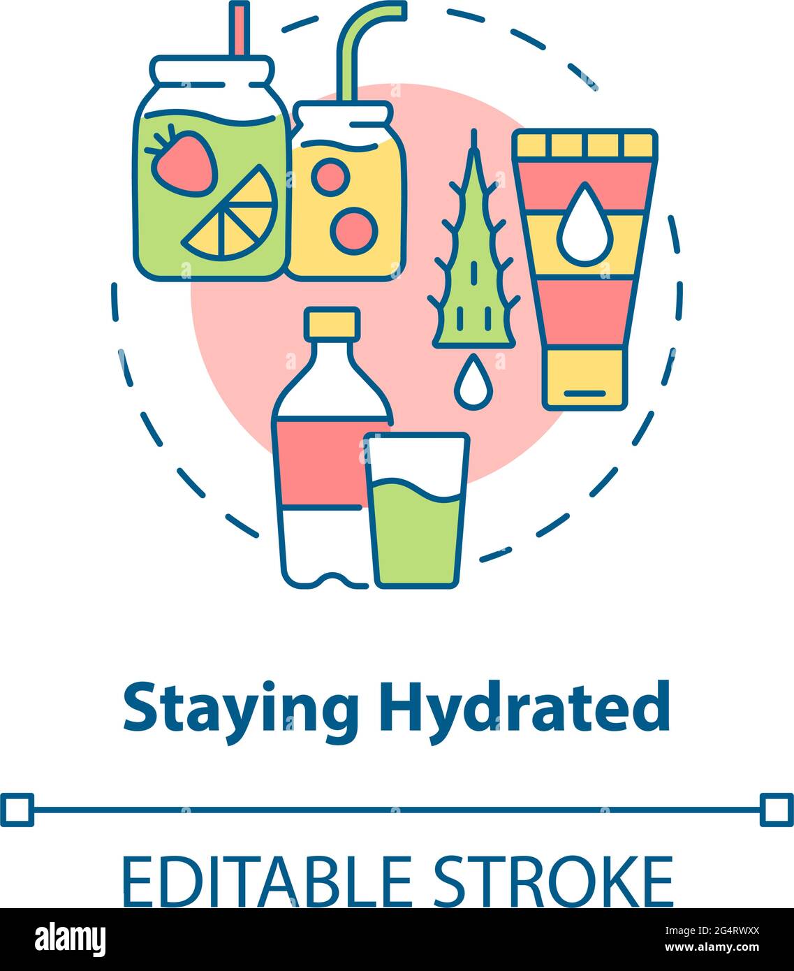 Staying hydrated concept icon Stock Vector Image & Art - Alamy