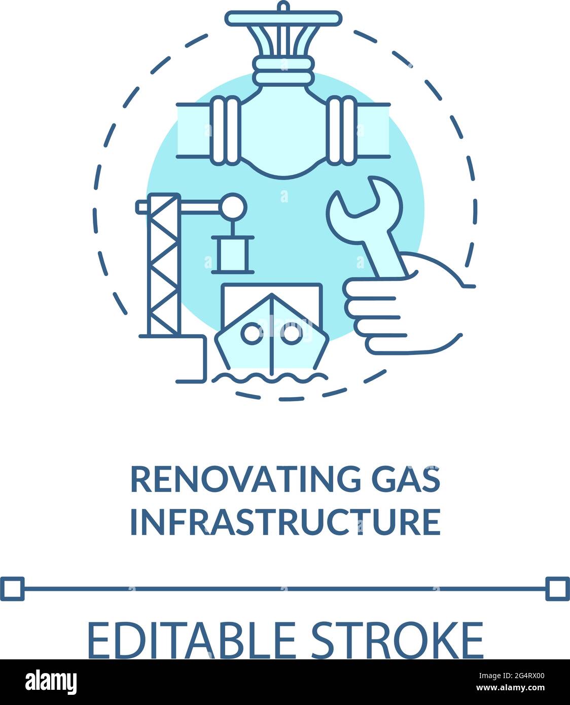Renovating gas infrastructure concept icon Stock Vector Image & Art - Alamy