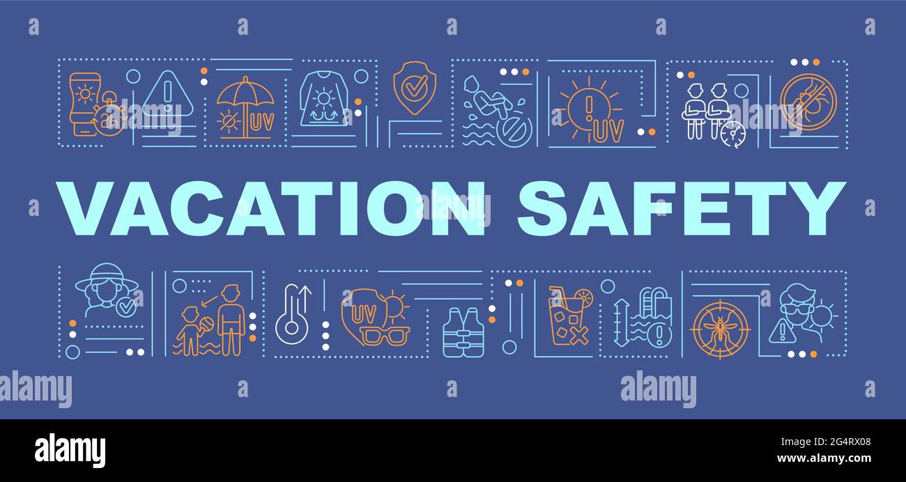 Vacation safety word concepts banner Stock Vector Image & Art - Alamy