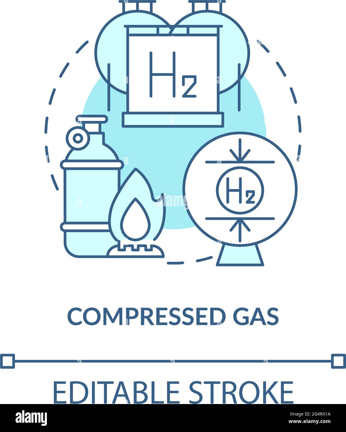 Compressed gas concept icon Stock Vector Image & Art - Alamy