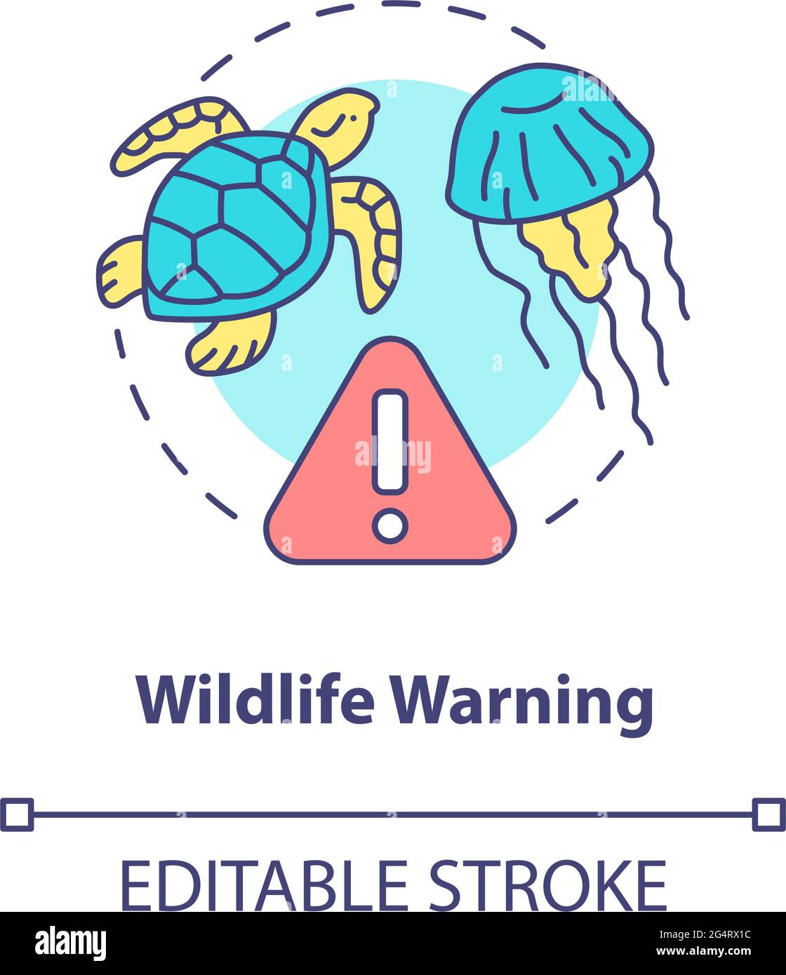 Jellyfish warning sign Stock Vector Images - Alamy