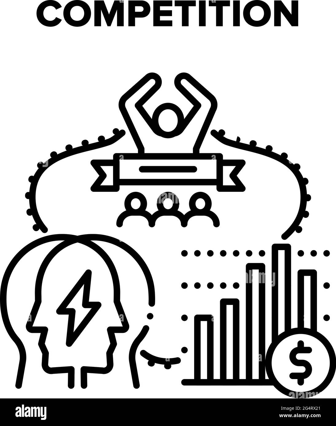 Competition Vector Black Illustration Stock Vector Image & Art - Alamy