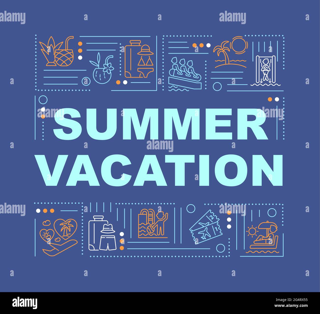 Summer vacation word concepts banner Stock Vector Image & Art - Alamy