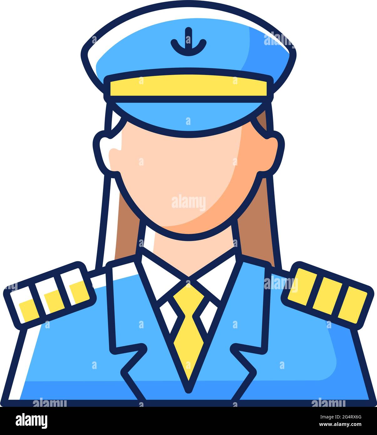 Crew female icon outline hi-res stock photography and images - Alamy