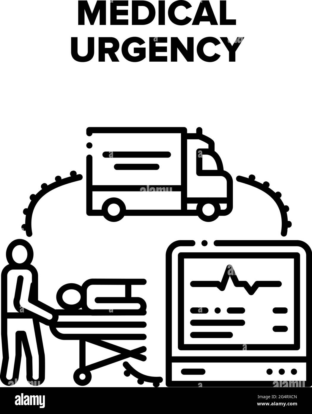 Medical Urgency Vector Black Illustration Stock Vector Image & Art - Alamy