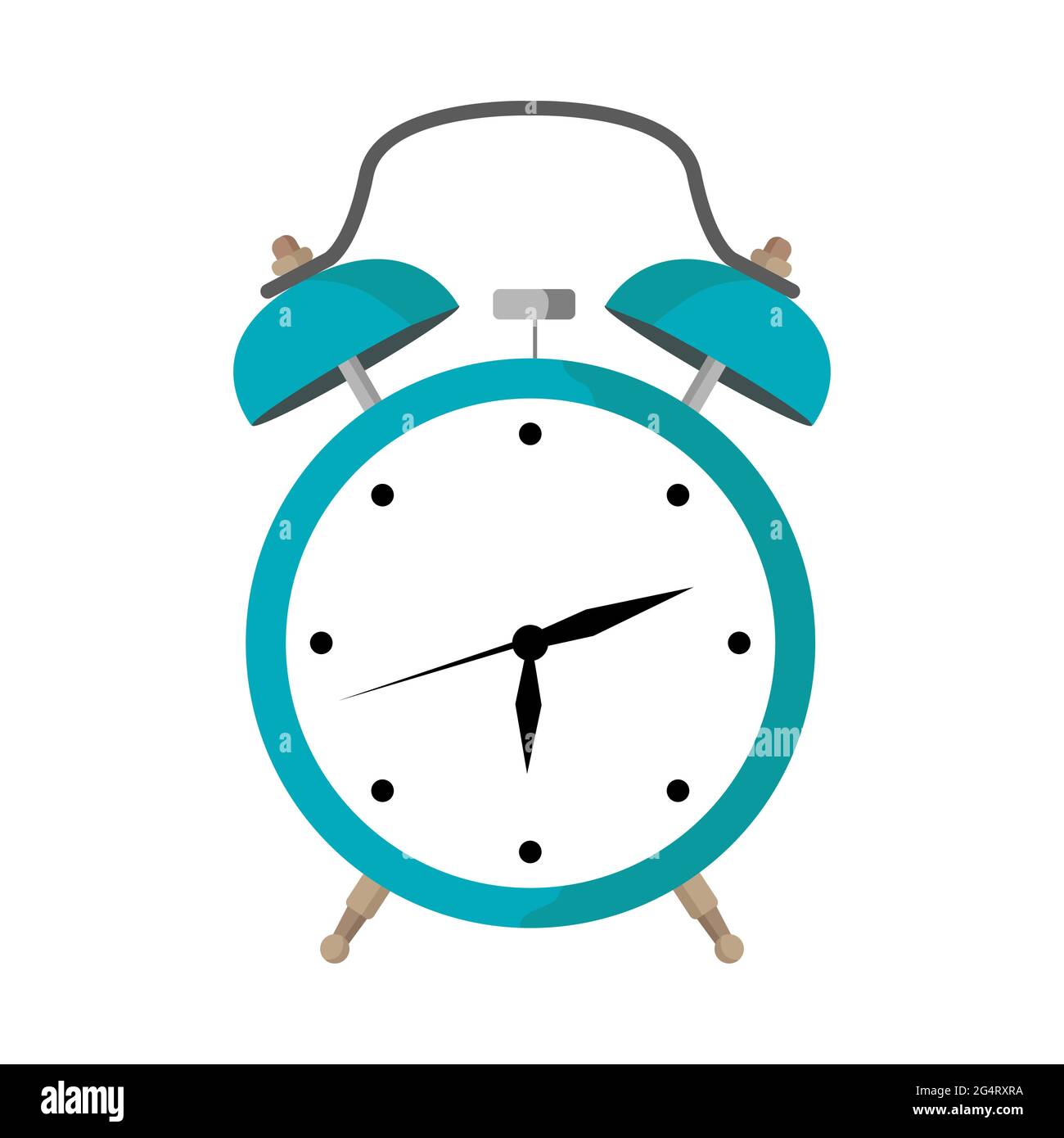 Alarm clock on white background. Vector illustration in flat style ...