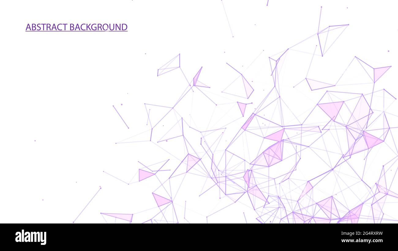 Network connection structure on white background. Abstract vector technology background with ...