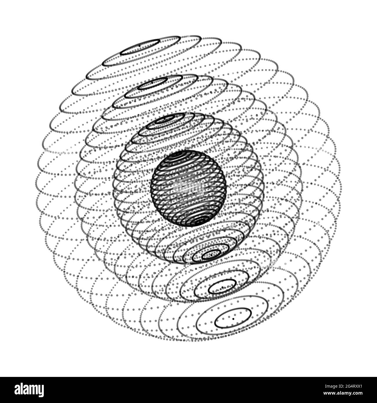Technology vector sphere with connecting dots. Digital abstract network ...