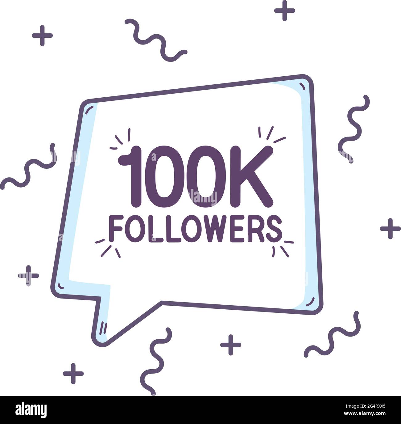 100 followers Stock Vector Images - Alamy
