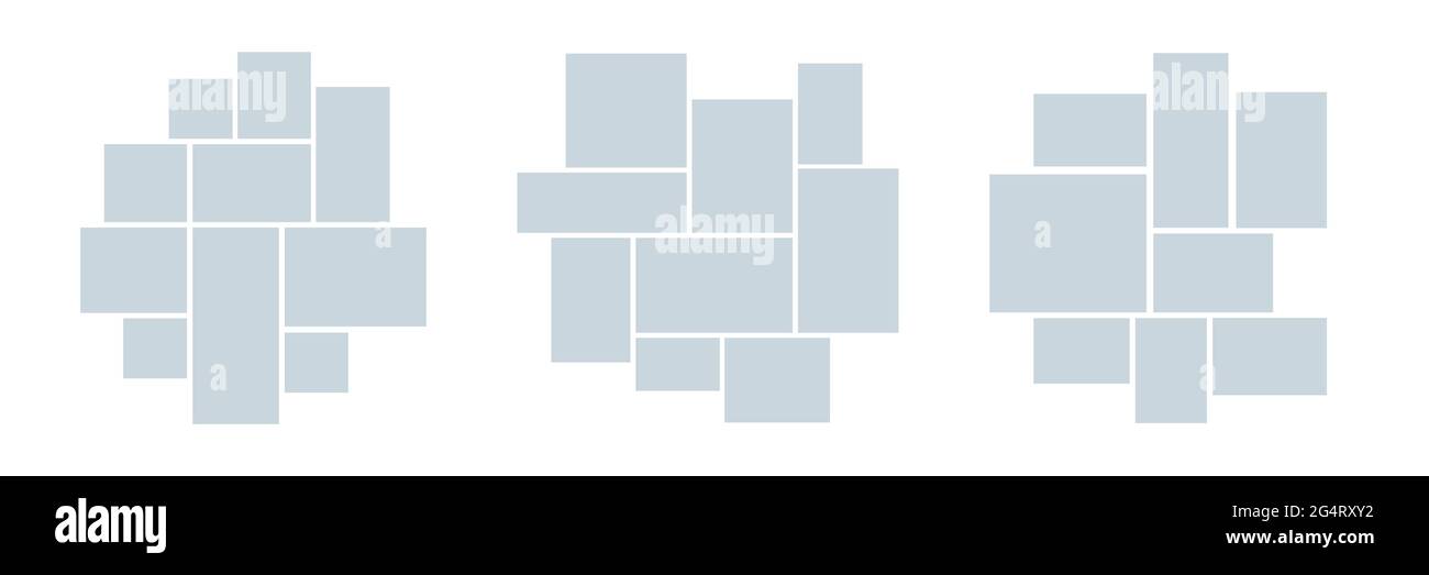 Set of creative vector template collage consisting of frames for a ...