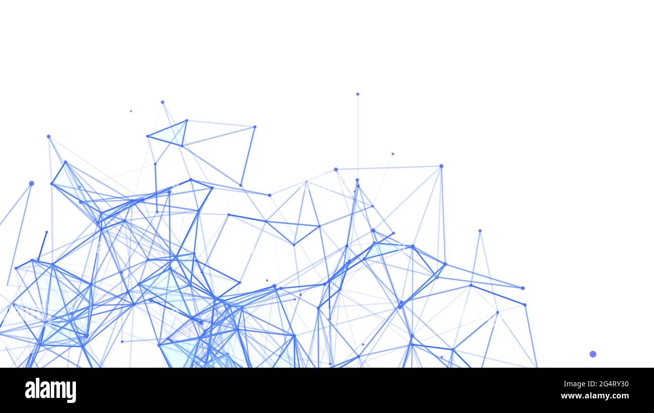 Abstract Futuristic Dynamic Background Network Connection Structure With Dots And Lines Vector