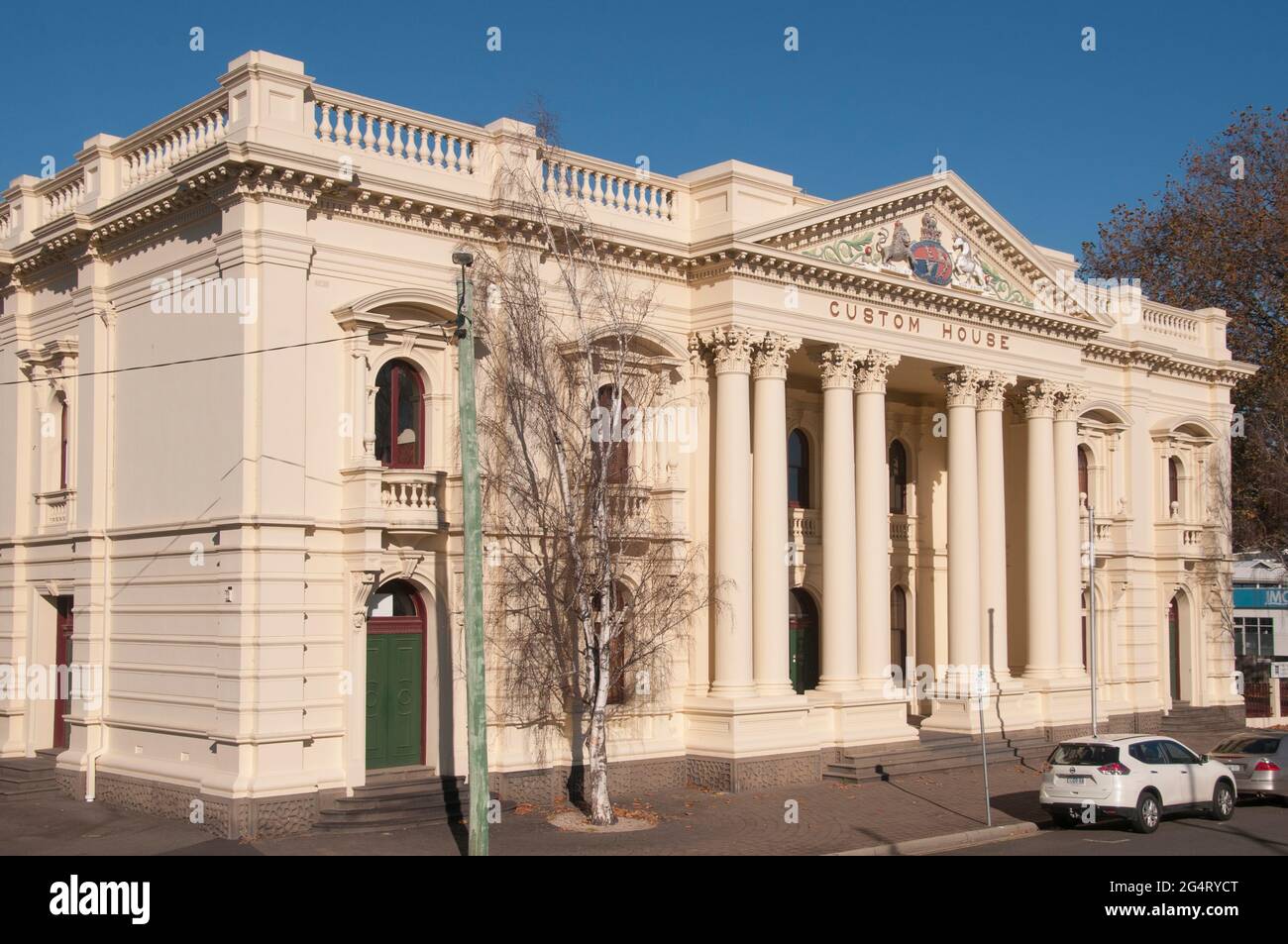 Historic neo-classical 19th century customs house, Launceston, Tasmania ...