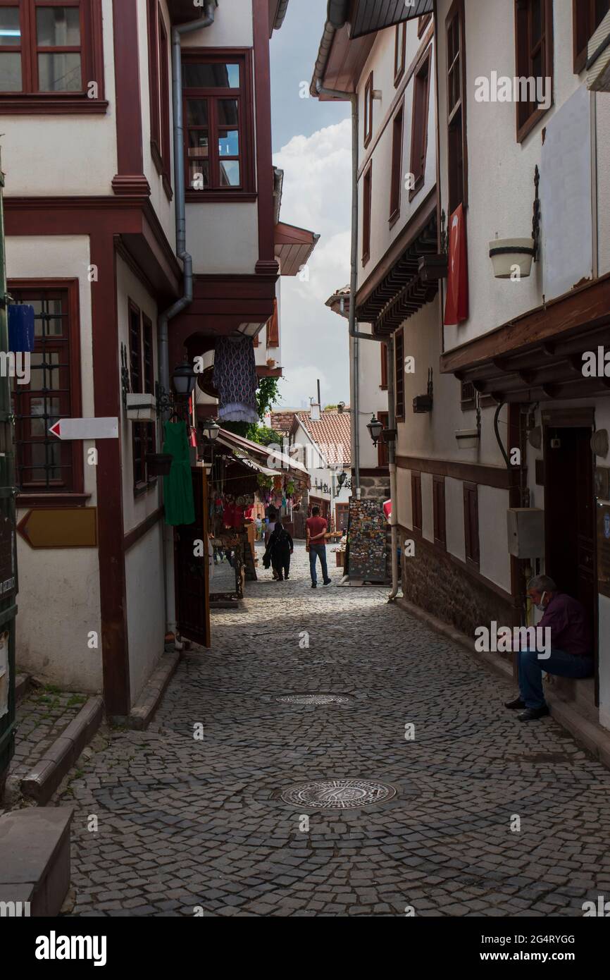 Different street views and views of historical ankara houses around ...