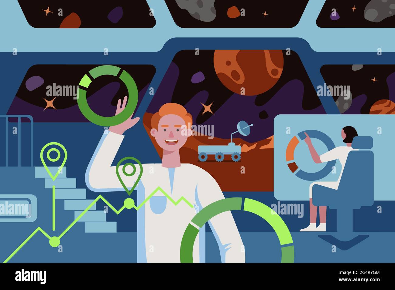 Astronauts mission Stock Vector Images - Alamy