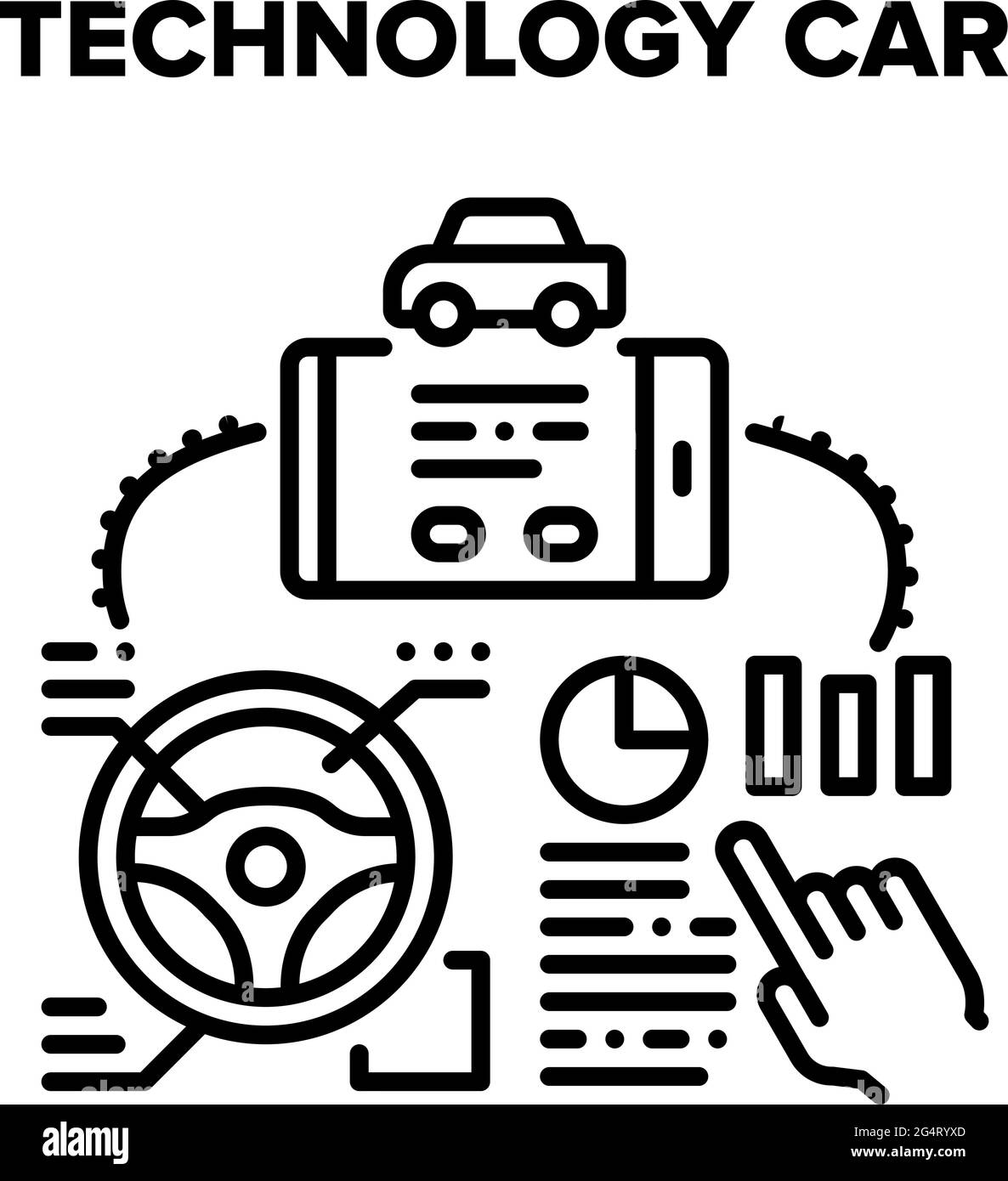 Technology Car Vector Black Illustration Stock Vector Image & Art - Alamy