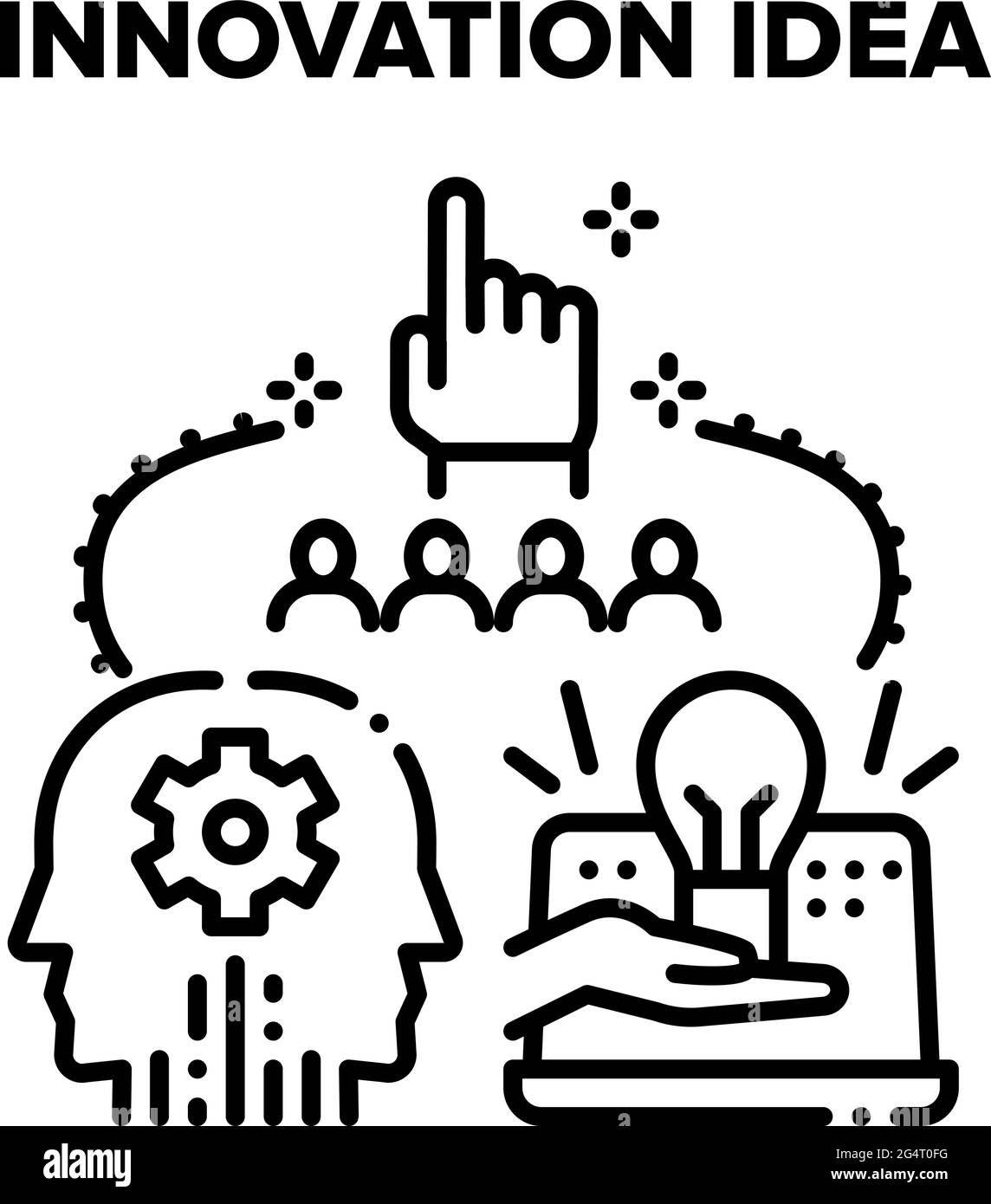Innovation Idea Vector Black Illustration Stock Vector Image & Art - Alamy