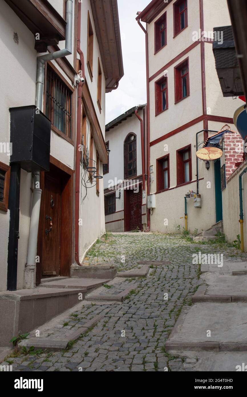 Different street views and views of historical ankara houses around ...