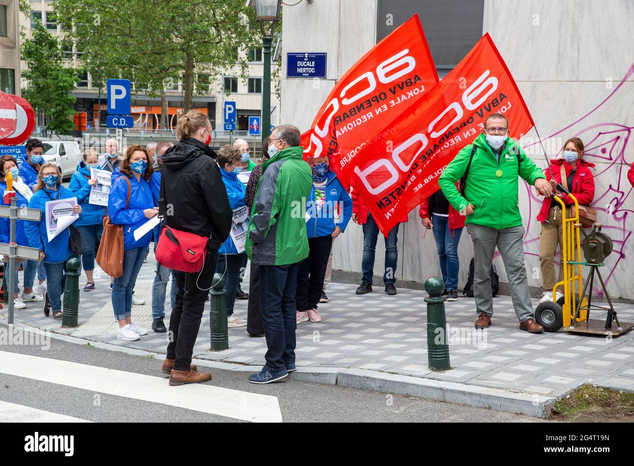 Illustration picture shows an action of several trade unions, ACOD LRB ...