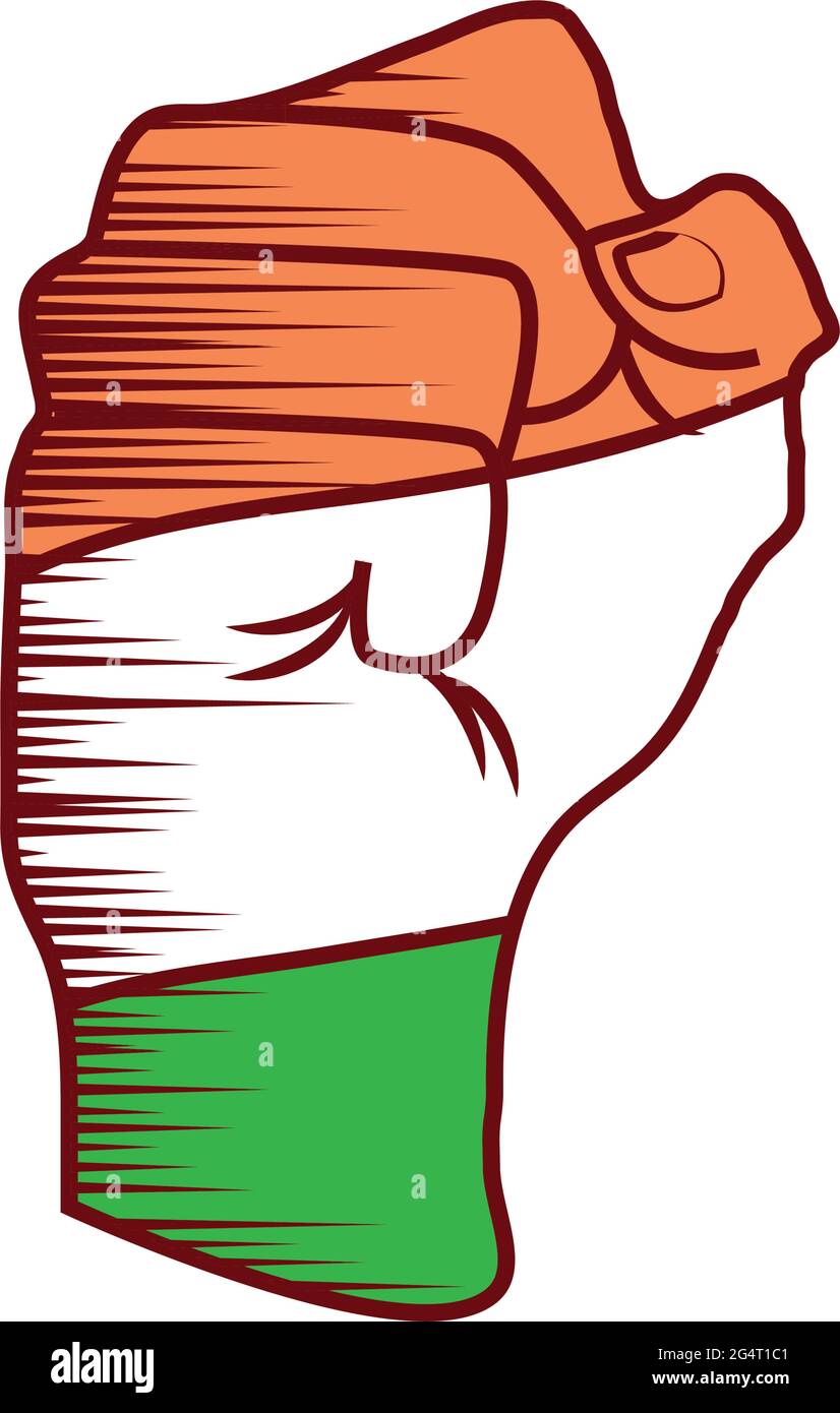 fist hand india flag Stock Vector Image & Art - Alamy
