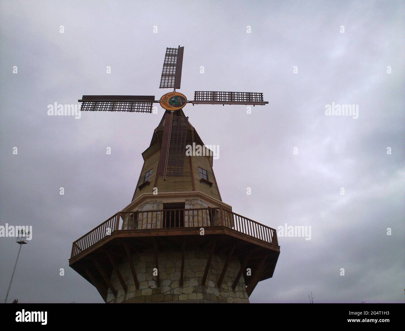 windmill front and side view Stock Photo - Alamy