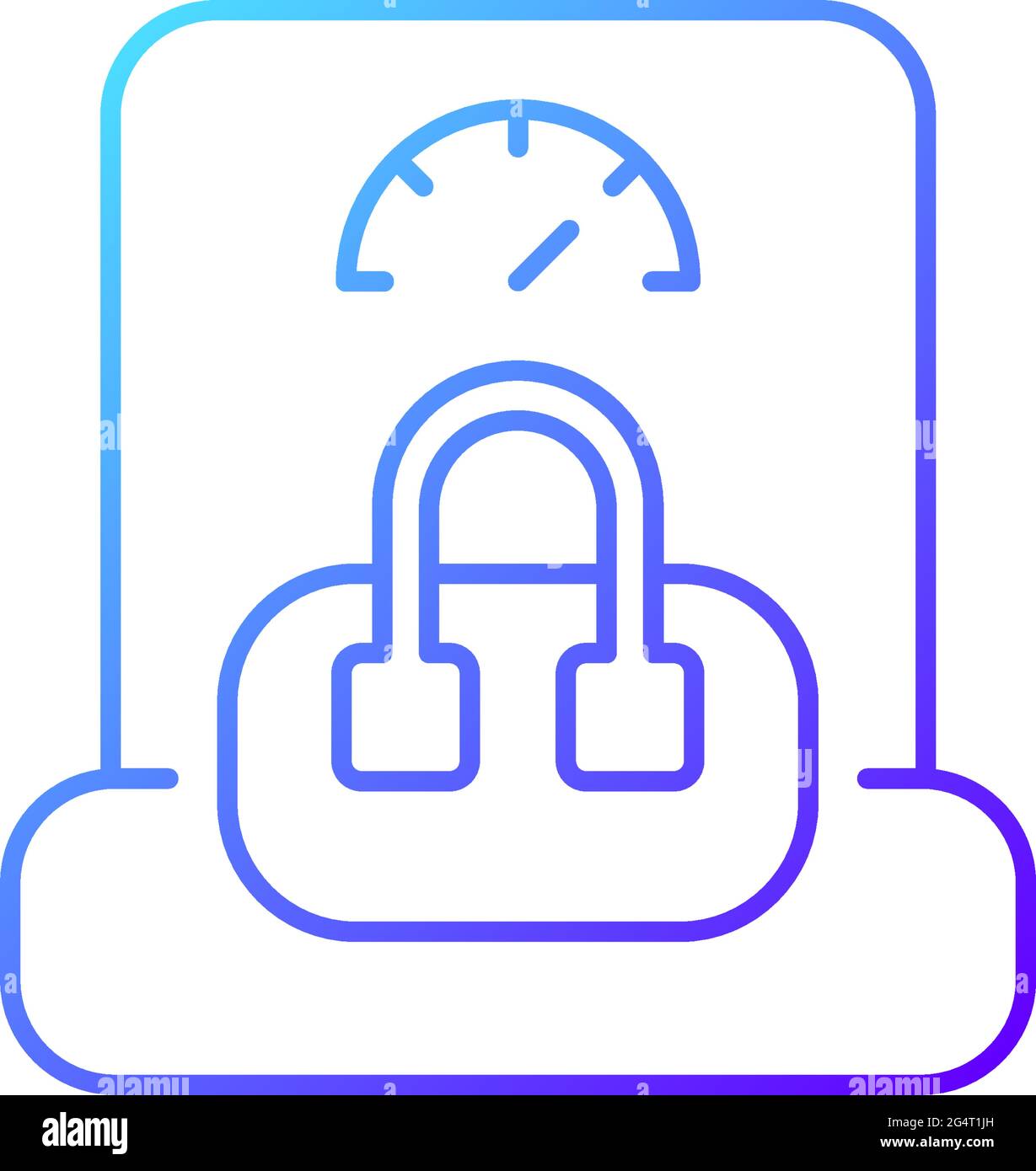 Hand baggage weight gradient linear vector icon Stock Vector Image ...