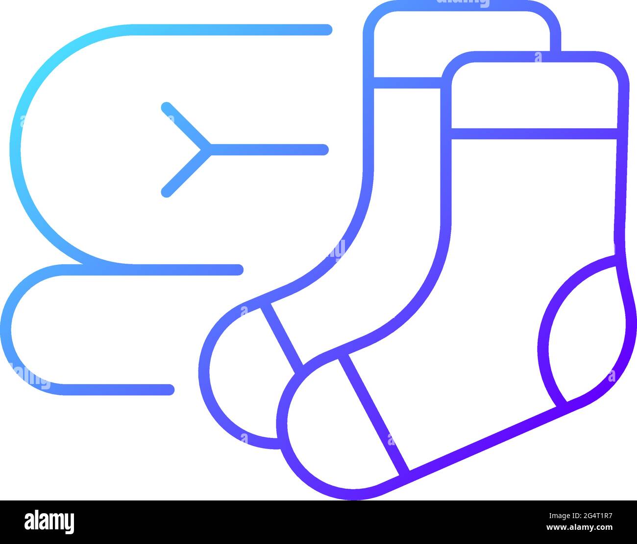 Socks and blanket gradient linear vector icon Stock Vector Image & Art ...