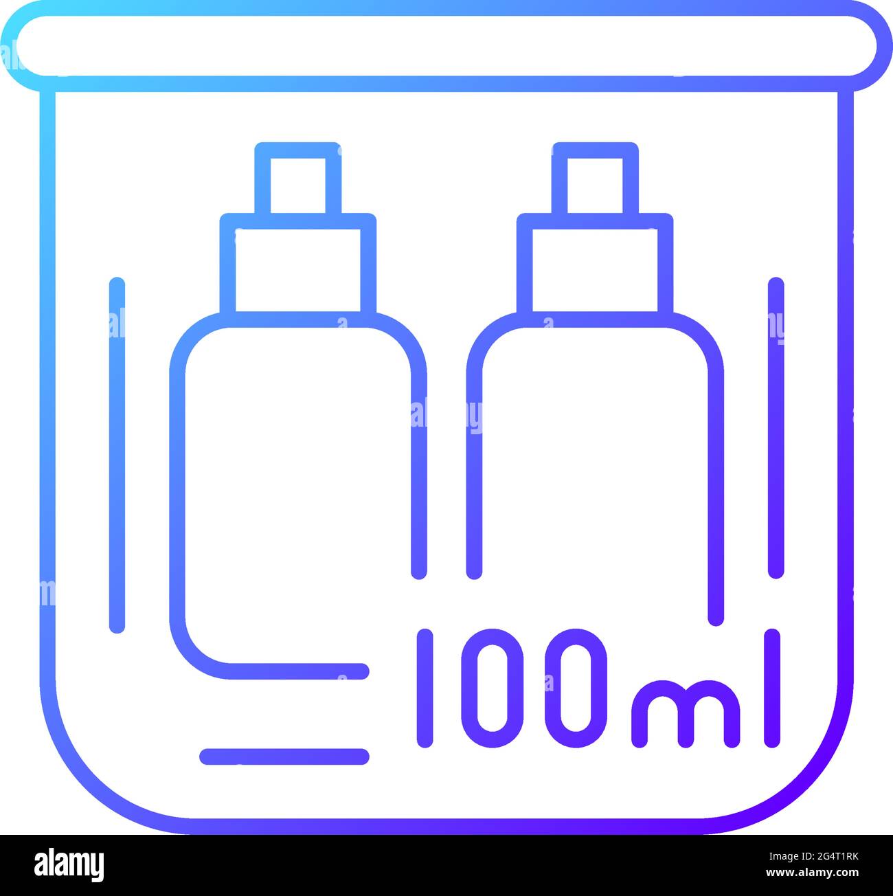 Travel size bottles 100 ml gradient linear vector icon Stock Vector ...