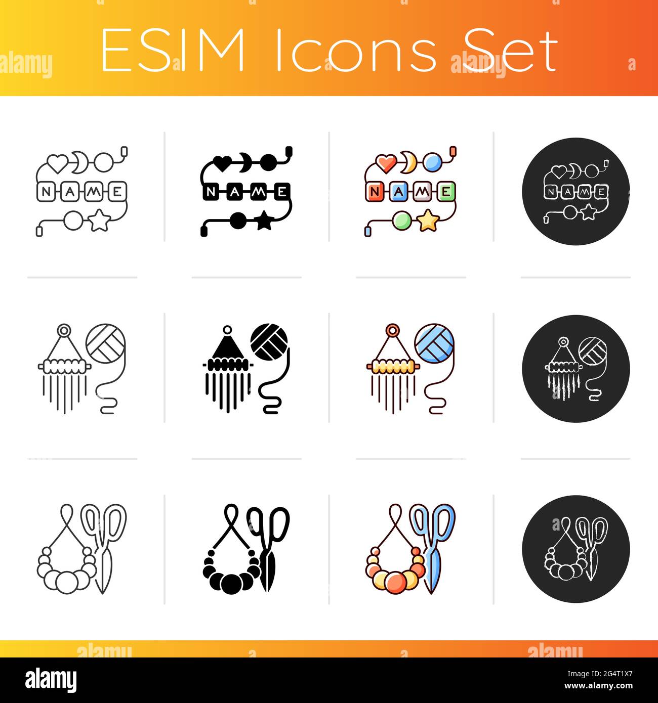 Creative activities icons set Stock Vector Image & Art - Alamy