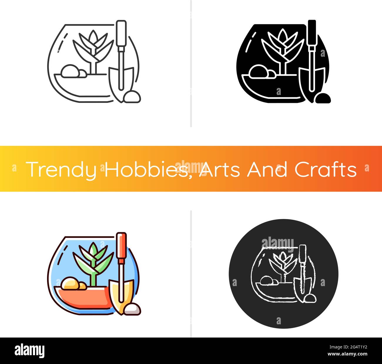 DIY tropical terrarium icon Stock Vector Image & Art - Alamy