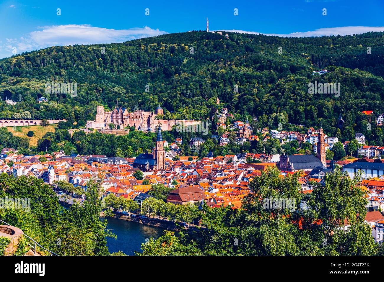 Heidelberg skyline aerial view from above. Heidelberg skyline aerial ...